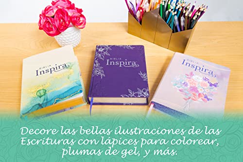 Biblia Inspira NTV (SentiPiel, Acuarela rosa): La Biblia que inspira tu creatividad (Spanish Edition)