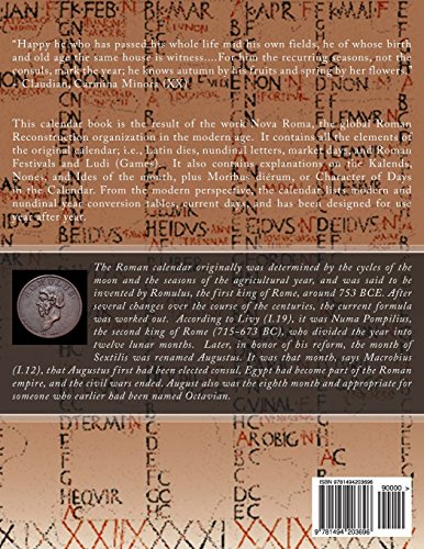 Calendarium Perpetuum: A Modern Edition of the Ancient Roman Calendar