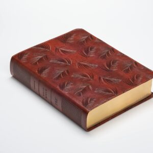 NLT Wide Margin Bible, Filament Enabled (LeatherLike, Dark Brown Palm, Red Letter)