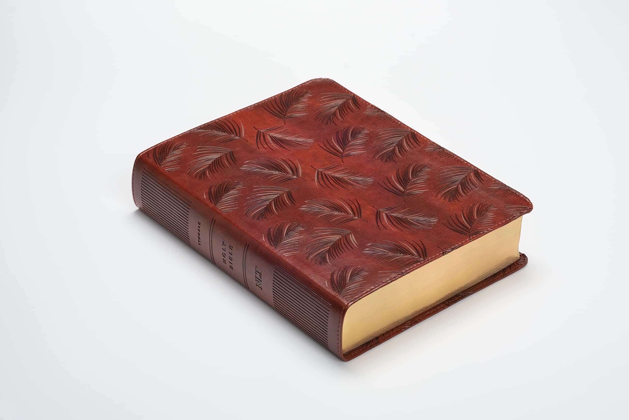 NLT Wide Margin Bible, Filament Enabled (LeatherLike, Dark Brown Palm, Red Letter)