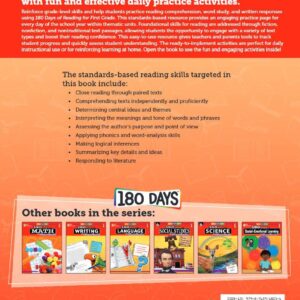 180 Days™: Includes Reading 2nd Edition, Writing, and Math for 1st Grade Practice Workbook for Classroom and Home, Cool and Fun Practice Created by Teachers (180 Days of Practice)