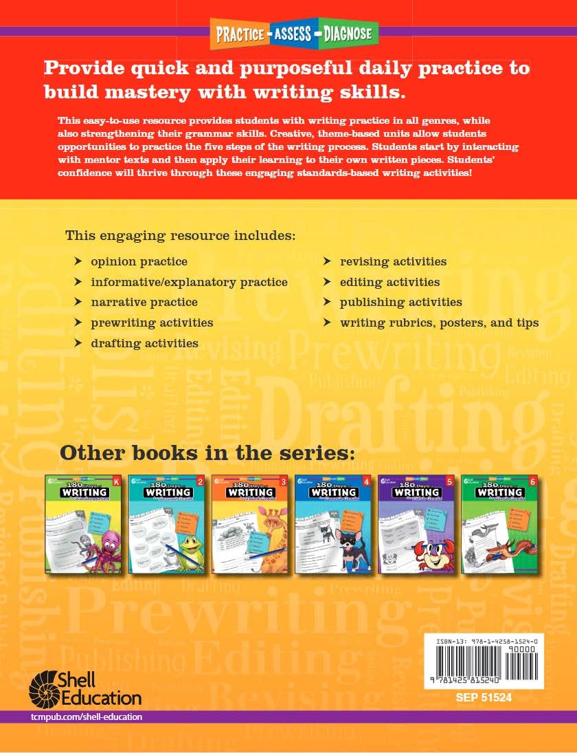 180 Days™: Includes Reading 2nd Edition, Writing, and Math for 1st Grade Practice Workbook for Classroom and Home, Cool and Fun Practice Created by Teachers (180 Days of Practice)