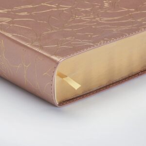 NLT Super Giant Print Bible, Filament Enabled (LeatherLike, Blush Floral, Red Letter): DaySpring Signature Collection