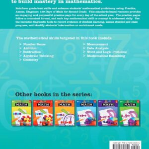 180 Days™: Includes Reading 2nd Edition, Writing, and Math for 2nd Grade Practice Workbook for Classroom and Home, Cool and Fun Practice Created by Teachers (180 Days of Practice)