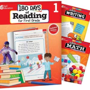 180 Days™: Includes Reading 2nd Edition, Writing, and Math for 1st Grade Practice Workbook for Classroom and Home, Cool and Fun Practice Created by Teachers (180 Days of Practice)