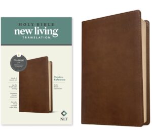 nlt thinline reference bible, filament enabled (leatherlike, rustic brown): includes free access to the filament bible app delivering study notes, devotionals, worship music, and video