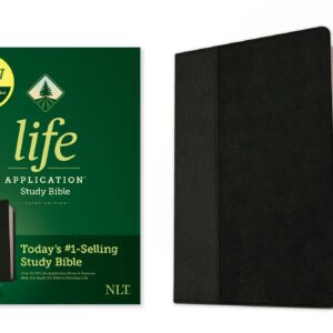 NLT Life Application Study Bible, Third Edition (LeatherLike, Black/Onyx, Red Letter)