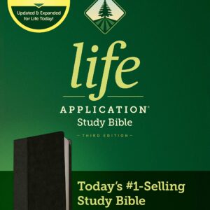 NLT Life Application Study Bible, Third Edition (LeatherLike, Black/Onyx, Red Letter)