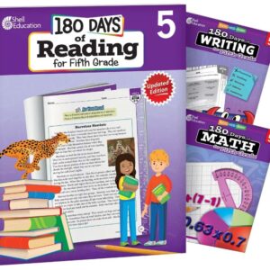 180 Days™: Includes Reading 2nd Edition, Writing, and Math for 5th Grade Practice Workbook for Classroom and Home, Cool and Fun Practice Created by Teachers (180 Days of Practice)