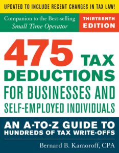 475 tax deductions for businesses and self-employed individuals 13th ed