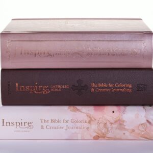 Tyndale NLT Inspire Catholic Bible (Hardcover, Rose Gold): Catholic Coloring Bible–Over 450 Illustrations to Color and Creative Journaling Bible Space, Religious Gifts That Inspire Connection with God