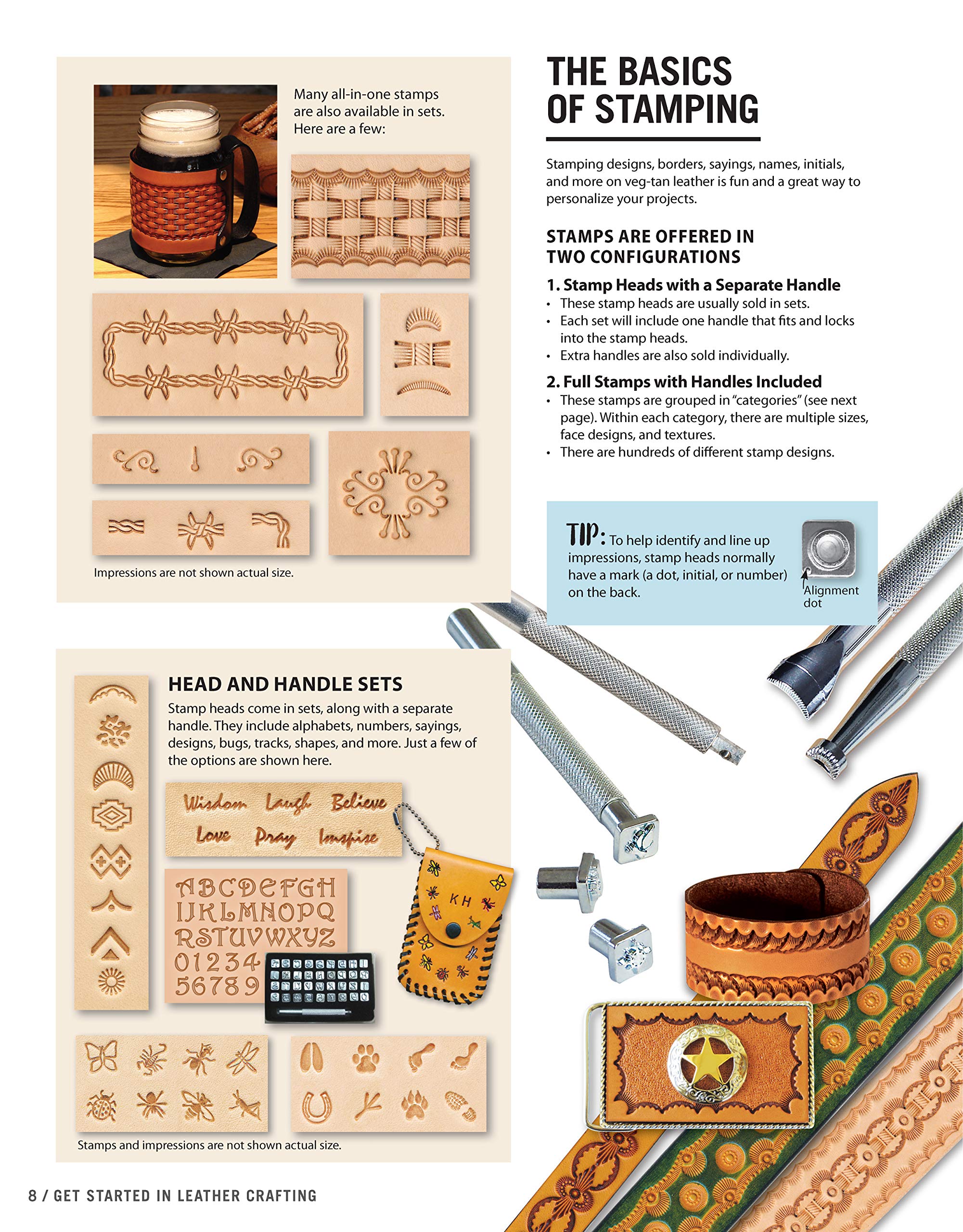 Get Started in Leather Crafting: Step-by-Step Techniques and Tips for Crafting Success (Design Originals) Beginner-Friendly Projects, Basics of Leather Preparation, Tools, Stamps, Embossing, & More