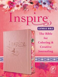 tyndale nlt inspire catholic bible (hardcover, rose gold): catholic coloring bible–over 450 illustrations to color and creative journaling bible space, religious gifts that inspire connection with god