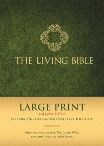 the living bible large print red letter edition (hardcover, green, red letter)