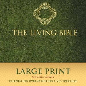 The Living Bible Large Print Red Letter Edition (Hardcover, Green, Red Letter)