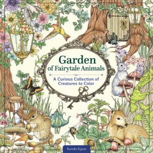 garden of fairytale animals: a curious collection of creatures to color (design originals) adult coloring book with 66 line art designs of a magical garden and whimsical animals in a charming setting