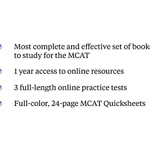 MCAT Complete 7-Book Subject Review 2023-2024, Set Includes Books, Online Prep, 3 Practice Tests (Kaplan Test Prep)