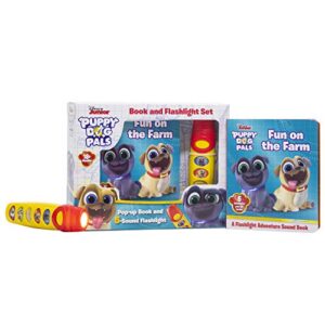 Disney Junior Puppy Dog Pals with Bingo and Rolly - Fun on the Farm Pop-up Book and 5 Sound Flashlight - PI Kids