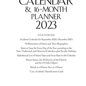 2023 Saints Calendar & 16 Month Daily Planner Spiral Bound