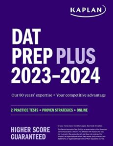 dat prep plus 2023-2024: 2 practice tests + proven strategies + online (kaplan test prep)