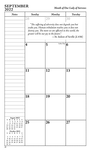 2023 Saints Calendar & 16 Month Daily Planner Spiral Bound