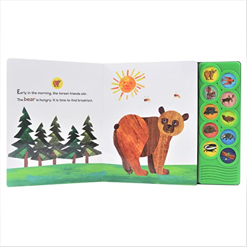 World of Eric Carle, Forest Friends 10-Button Animal Sound Book - Great for First Words - PI Kids