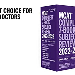 MCAT Complete 7-Book Subject Review 2023-2024, Set Includes Books, Online Prep, 3 Practice Tests (Kaplan Test Prep)