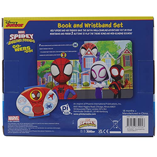 Marvel Spider-man - Spidey and His Amazing Friends - Go-Webs-Go! Interactive Book and 5-Sound Wristband - PI Kids