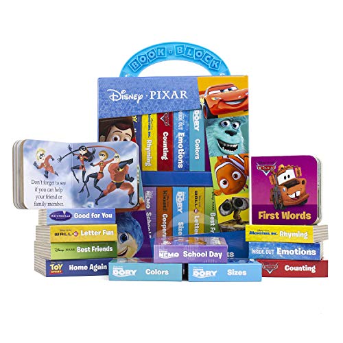 Disney Pixar Toy Story, Cars, Finding Nemo, and More! - My First Library 12 Board Book Block Set - PI Kids