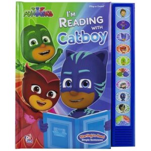 pj masks - i'm ready to read with catboy interactive read-along sound book - great for early readers - pi kids (play-a-sound)