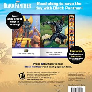 Marvel Black Panther - I'm Ready to Read with Black Panther Interactive Read-Along Sound Book - Great for Early Readers - PI Kids