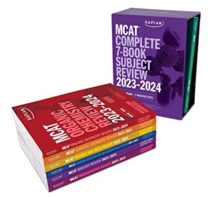 mcat complete 7-book subject review 2023-2024, set includes books, online prep, 3 practice tests (kaplan test prep)