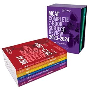 MCAT Complete 7-Book Subject Review 2023-2024, Set Includes Books, Online Prep, 3 Practice Tests (Kaplan Test Prep)