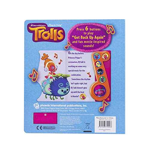 DreamWorks Trolls - Get Back Up Again Little Music Note Sound Book - Play-a-Song - PI Kids