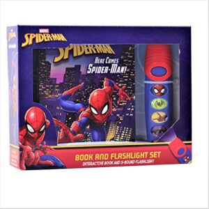 Marvel Spider-man - Pop-Up Board Book and Sound Flashlight Toy Set - PI Kids (Play-A-Sound)