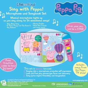 Peppa Pig - Sing with Peppa! Microphone and Look and Find Sound Activity Book Set - PI Kids (Play-A-Song)