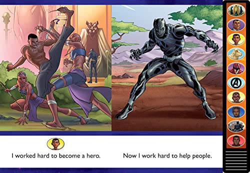 Marvel Black Panther - I'm Ready to Read with Black Panther Interactive Read-Along Sound Book - Great for Early Readers - PI Kids