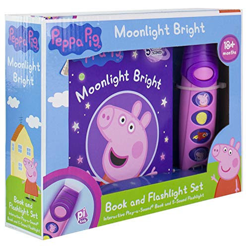 Peppa Pig - Moonlight Bright Sound Book and Sound Flashlight Toy Set - PI Kids