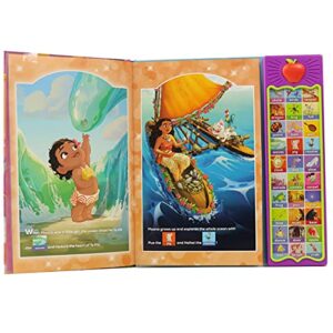 Disney Princess Cinderella, Moana, Rapunzel, and More! - First Words: Point, Match, Listen, and Learn! 30-Button Sound Book - PI Kids