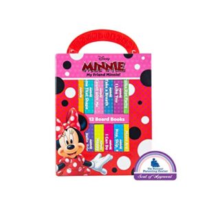 Disney - My Friend Minnie Mouse - My First Library 12 Board Book Block Set - Great for Teaching First Words - PI Kids