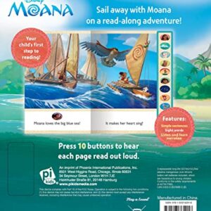 Disney Moana - I'm Ready to Read with Moana Interactive Read-Along Sound Book - Great for Early Readers - PI Kids