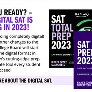 SAT Total Prep 2023 with 5 Full Length Practice Tests, 2000+ Practice Questions, and End of Chapter Quizzes (Kaplan Test Prep)