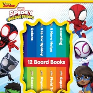 Marvel Spidey and his Amazing Friends - My First Library 12 Board Book Set - First Words, Alphabet, Numbers, and More Baby Books - PI Kids