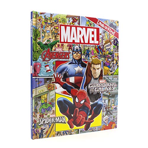 Marvel - Avengers, Guardians of the Galaxy, and Spider-man Look and Find Activity Book - Characters from Avengers Endgame Included - PI Kids