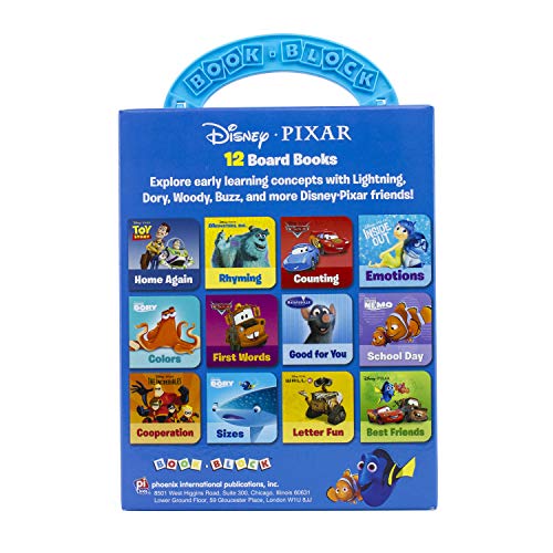 Disney Pixar Toy Story, Cars, Finding Nemo, and More! - My First Library 12 Board Book Block Set - PI Kids