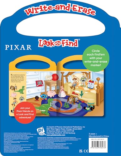 Disney Pixar Toy Story, Cars, and More! - Write-and-Erase Look and Find Wipe Clean Board - PI Kids