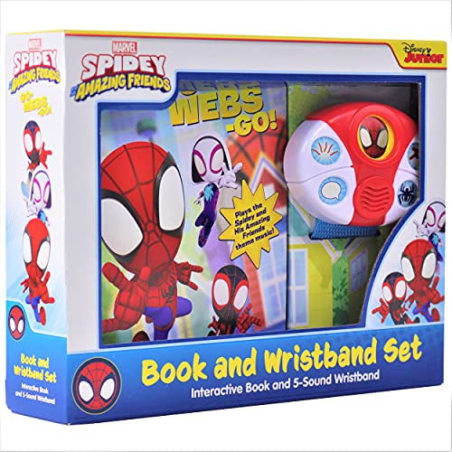 Marvel Spider-man - Spidey and His Amazing Friends - Go-Webs-Go! Interactive Book and 5-Sound Wristband - PI Kids