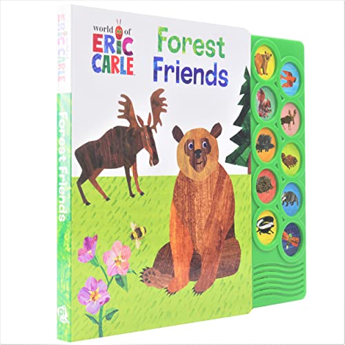 World of Eric Carle, Forest Friends 10-Button Animal Sound Book - Great for First Words - PI Kids