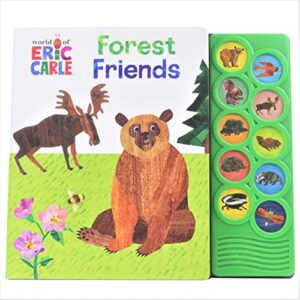 world of eric carle, forest friends 10-button animal sound book - great for first words - pi kids