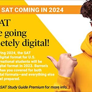 SAT Study Guide Premium, 2023: Comprehensive Review with 8 Practice Tests + an Online Timed Test Option (Barron's SAT Prep)